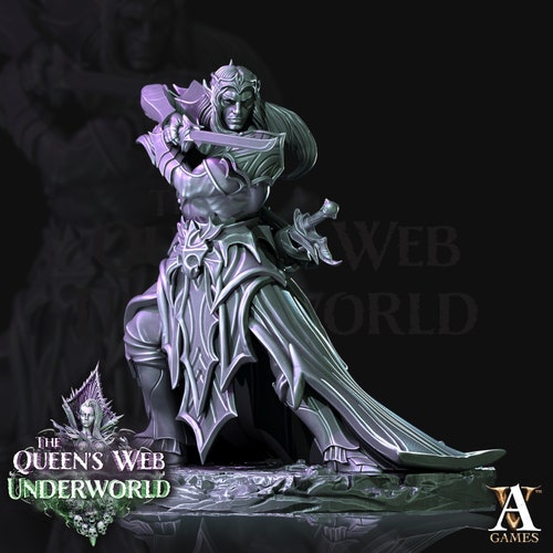 Dark Elf Matriarch 32mm 1 Pose 3D Printed Fantasy - Etsy UK
