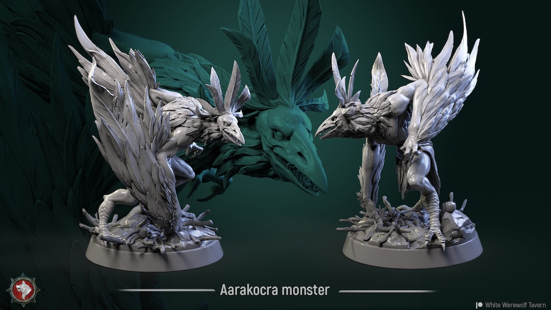 Aarakocra Monster Bird Folk Aarakocra Miniature Dungeons and Dragons ...