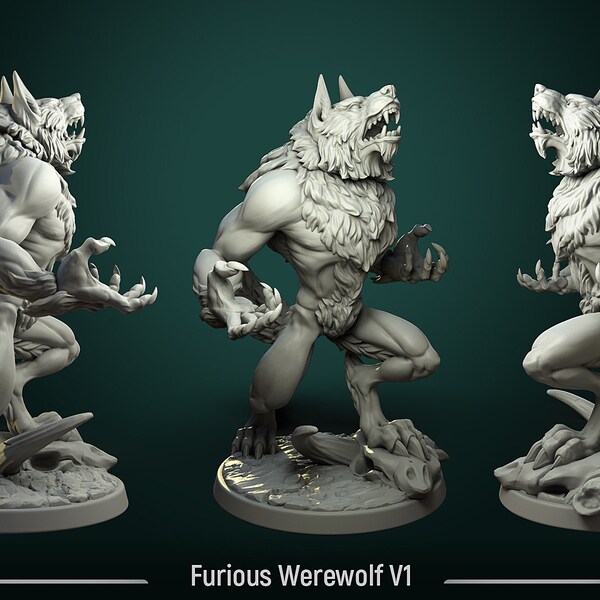 Werewolf Miniature - Etsy