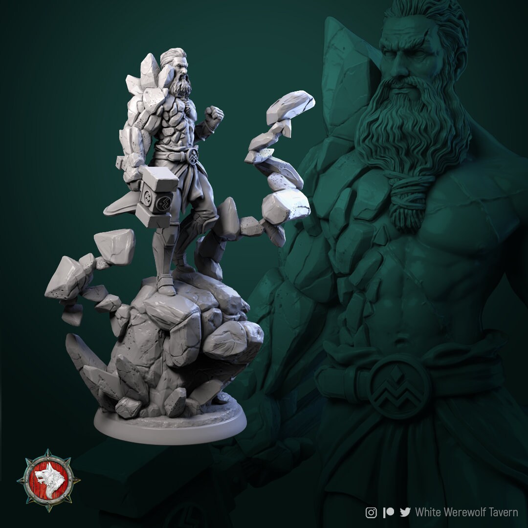 Earth Master Elemental Miniature Female Miniature Water Master Bust D&D ...