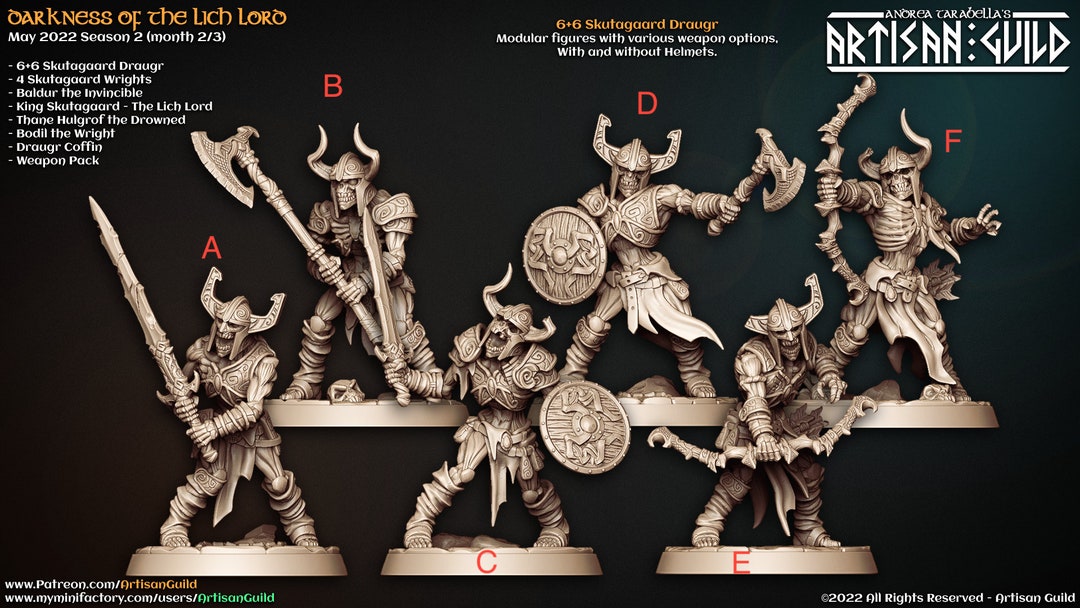 Skutagaard Draugr D&D RPG Tabletop Dungeons and Dragons 32mm Artisan ...