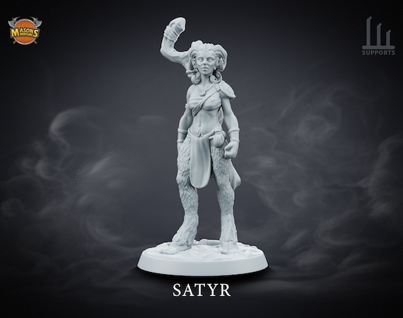 Role Playing Miniatures Toys 28 mm RPG Pathfinder Tabletop SATYR FEMALE ...