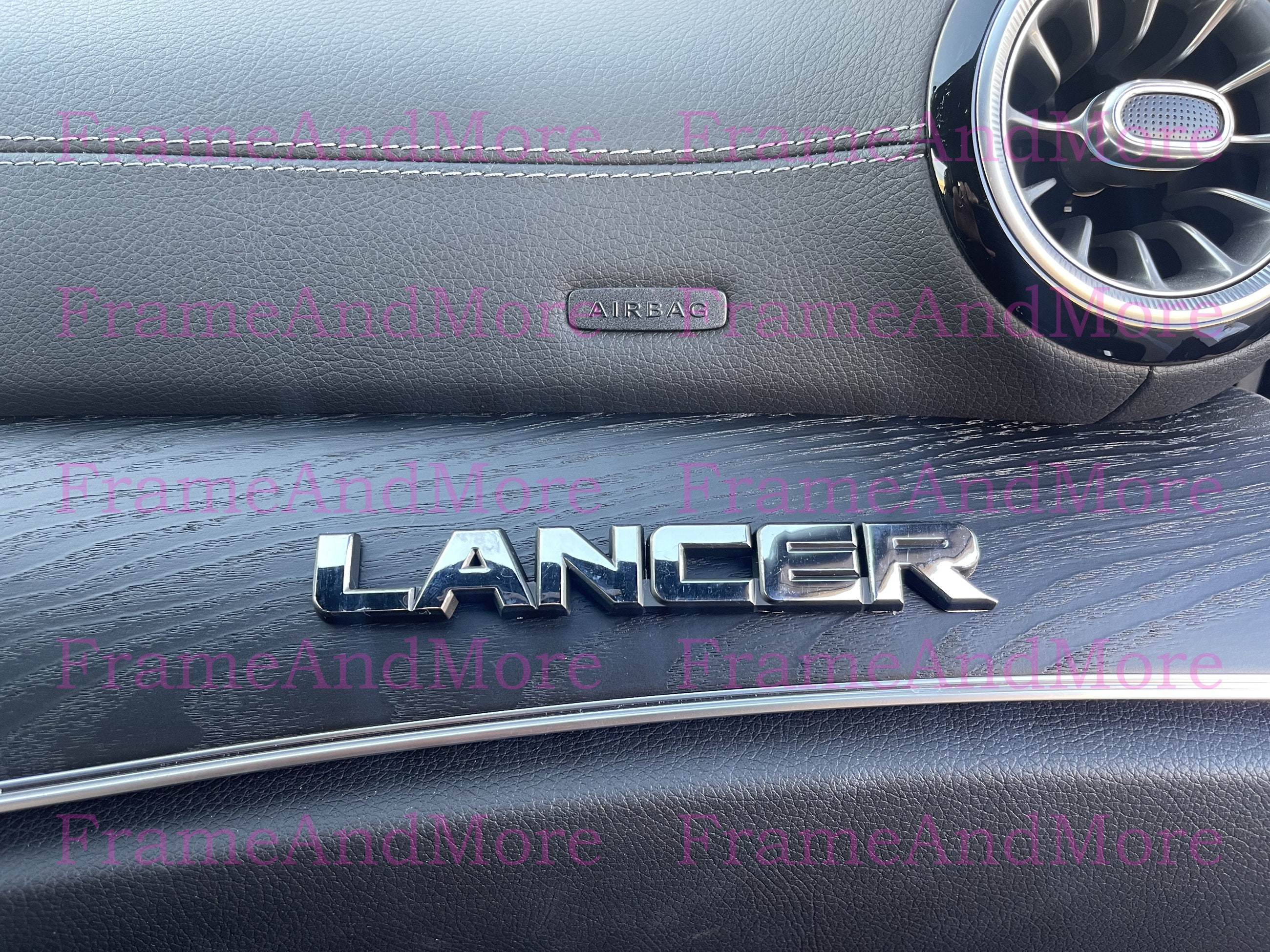 1 X 3D Raised Lancer (chrome) Dashboard, Center Console Emblem Badge ...