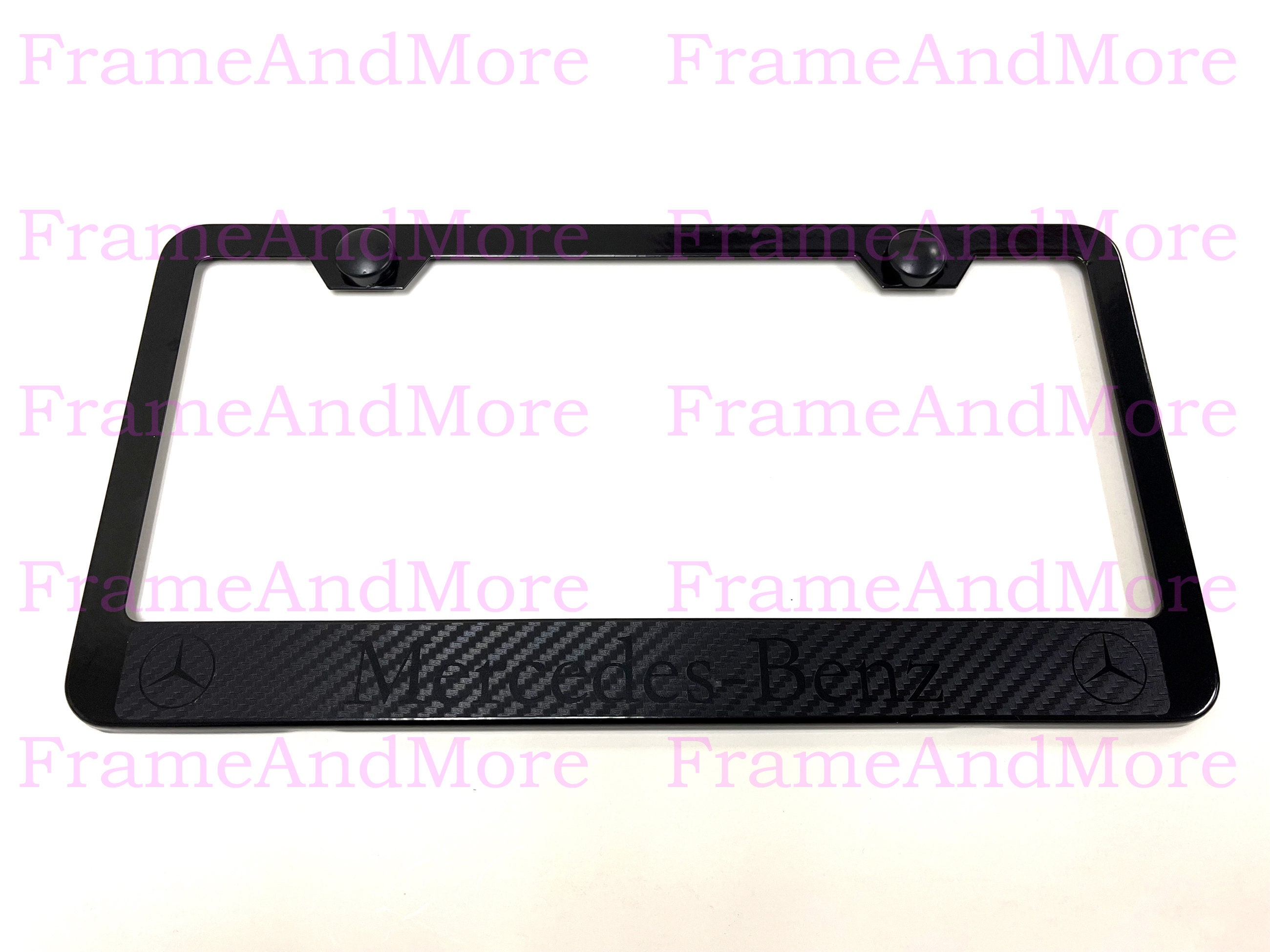 1 X Mercedes-benz Carbon Fiber Box Style Stainless Black Metal - Etsy