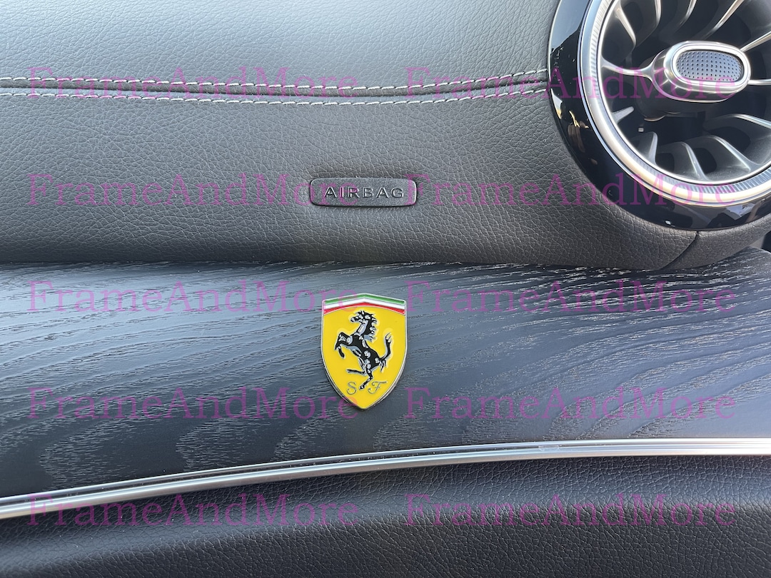 1 X 3D Scuderia Ferrari Shield Logo Metal Made Dashboard, Center ...