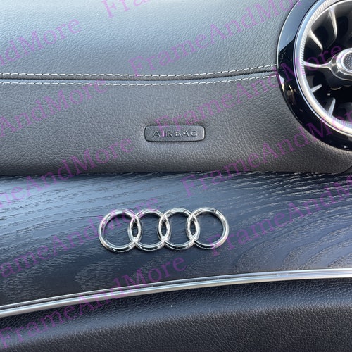 1 X 3D Raised Audi black Dashboard Center Console Emblem - Etsy