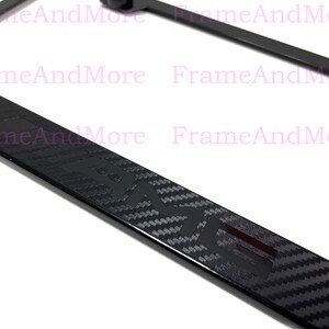 1 X AMG Carbon Fiber Box Style Stainless Black Metal License Plate ...
