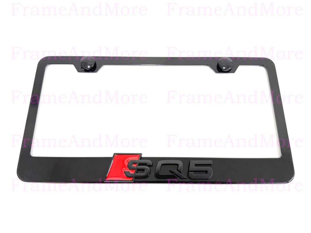 1pc (black) SQ5 3D Emblem Black Powder Coated Stainless Steel License ...