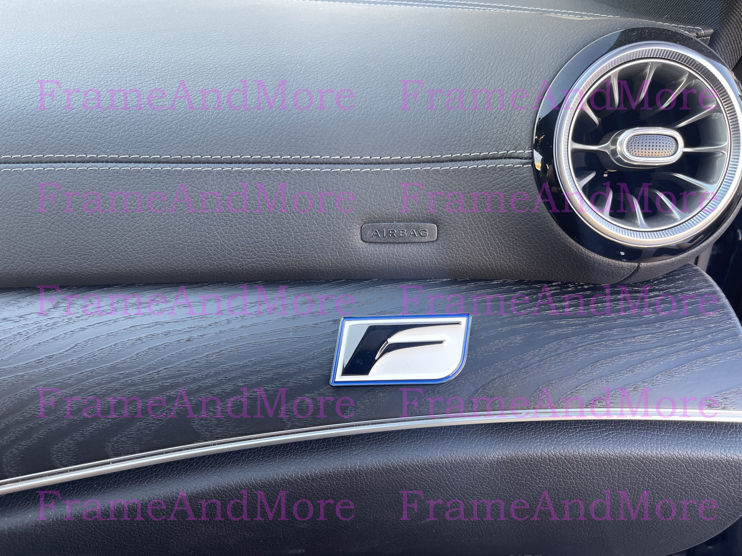 1 X 3D Raised F Sport Logo white Metal Made Dashboard, Center Console ...