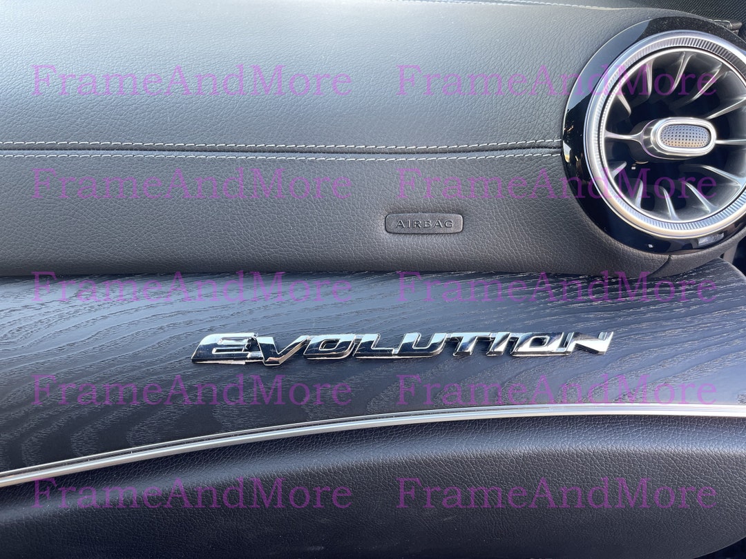 1 X 3D Raised Evolution Chrome Dashboard, Center Console Emblem Badge ...