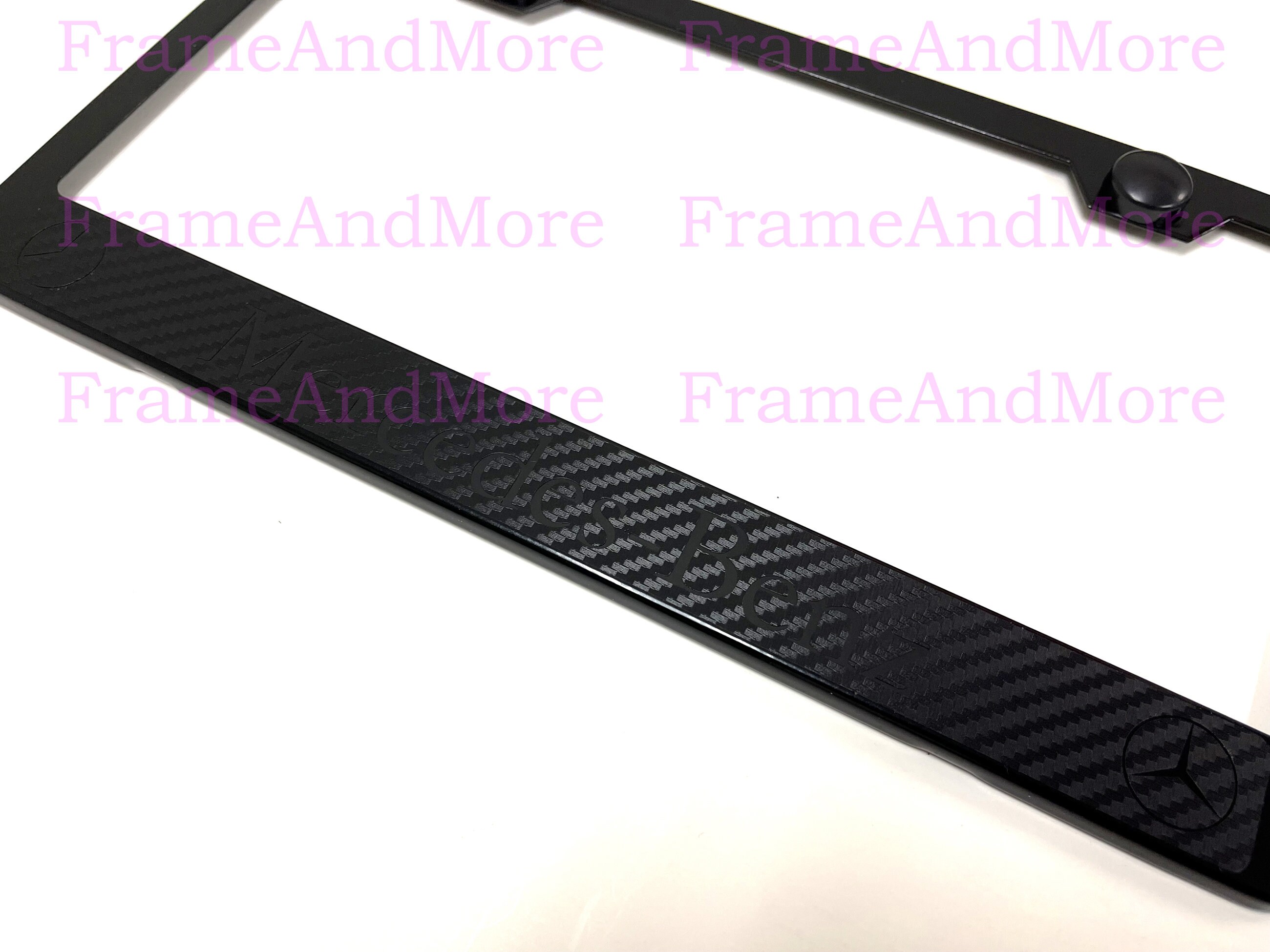 1 X Mercedes-benz Carbon Fiber Box Style Stainless Black Metal - Etsy