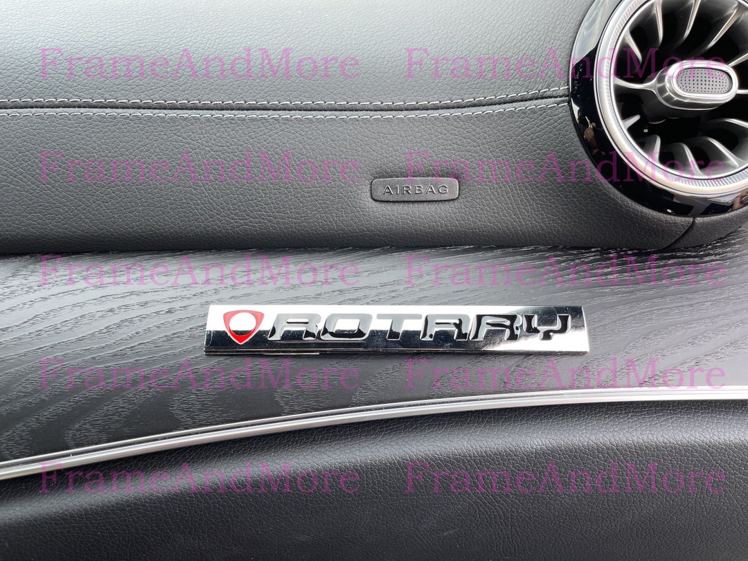 1 X 3D Raised Rotary Metal Made Dashboard, Center Console Emblem Badge ...