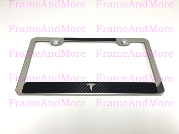 1 Pc TESLA Logo Carbon Fiber Box Style Stainless Steel Chrome | Etsy