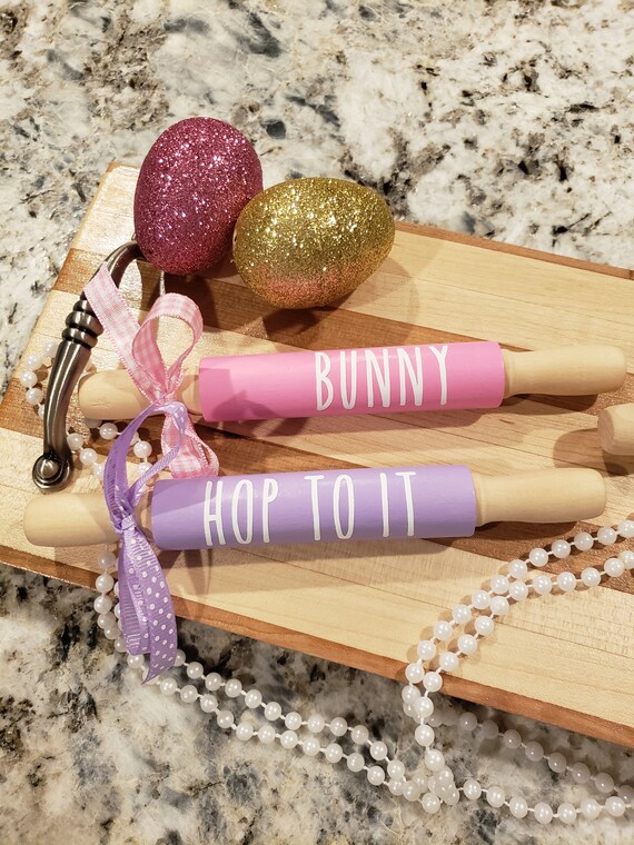 Easter Mini 7 Wooden Rolling Pins rae Dunn Inspired | Etsy