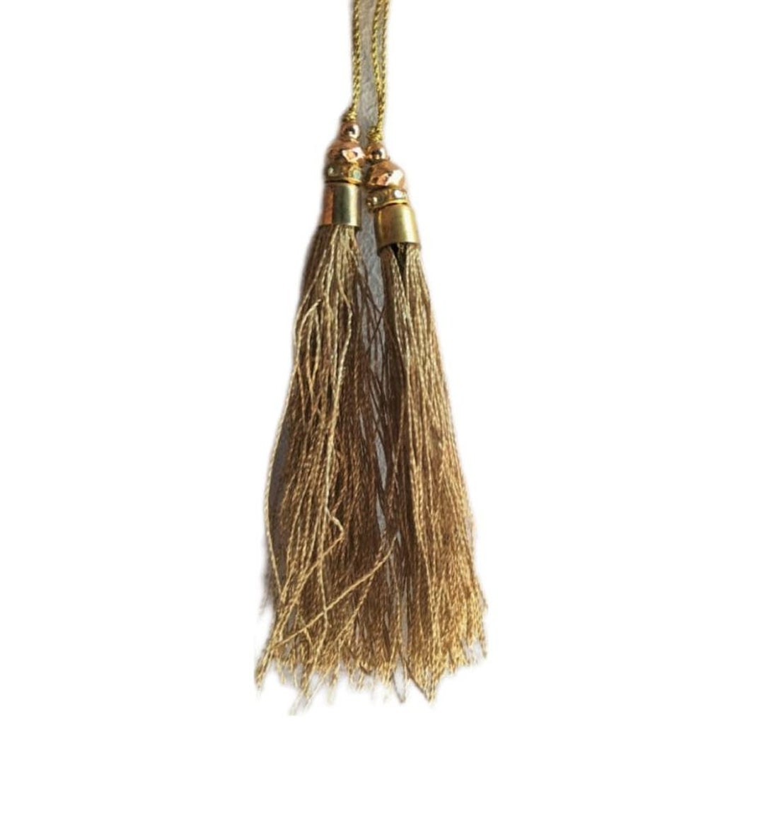 Buy Antique Gold Threads With Moti Embellished Bridal Tassels Online in ...