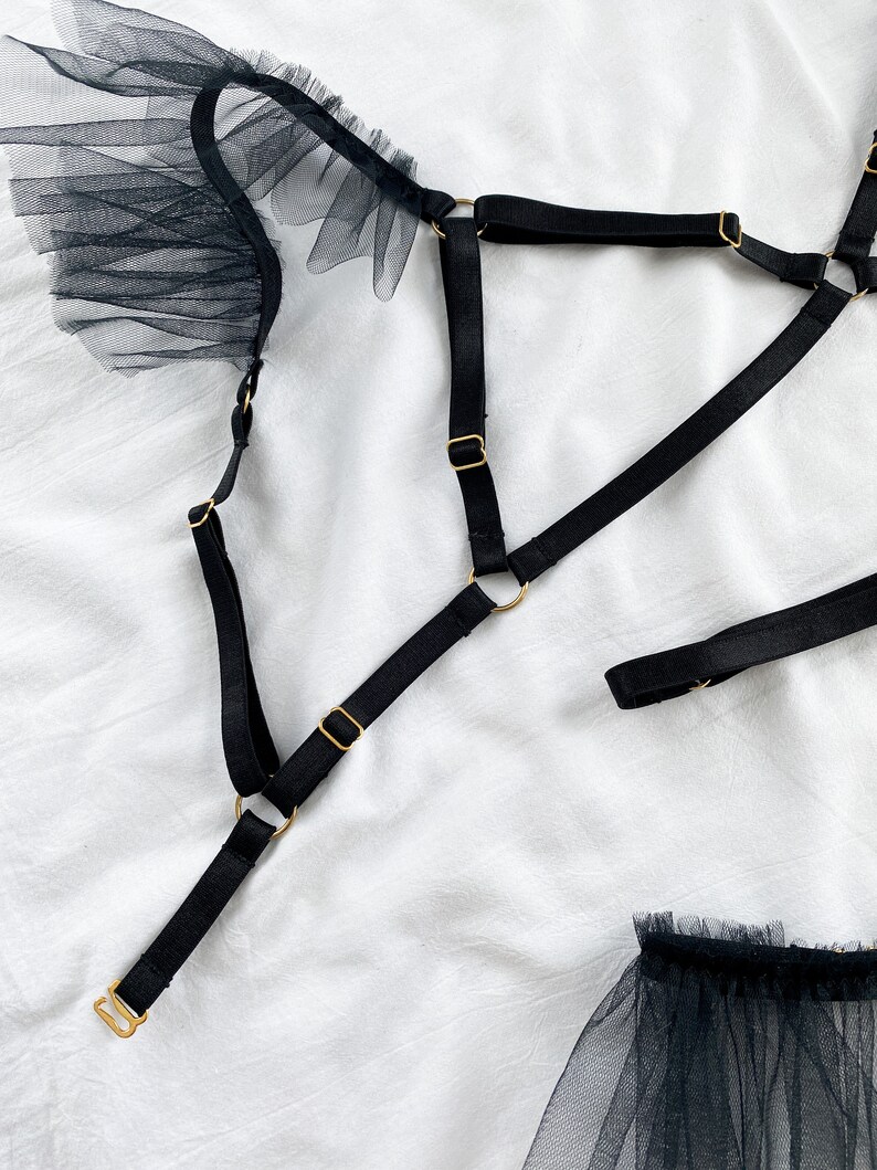 Harness Lingerie, Topless Woman, Open Crotch Lingerie Crotch Less, Open ...