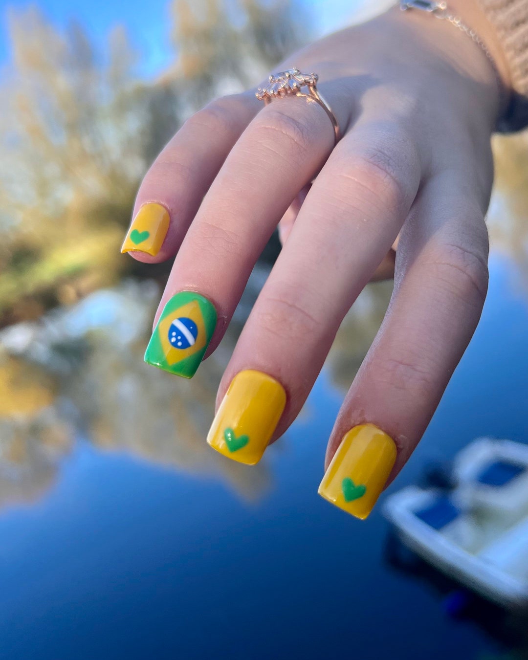 Brazil Football Team World Cup 2022 Press on Nails Football - Etsy