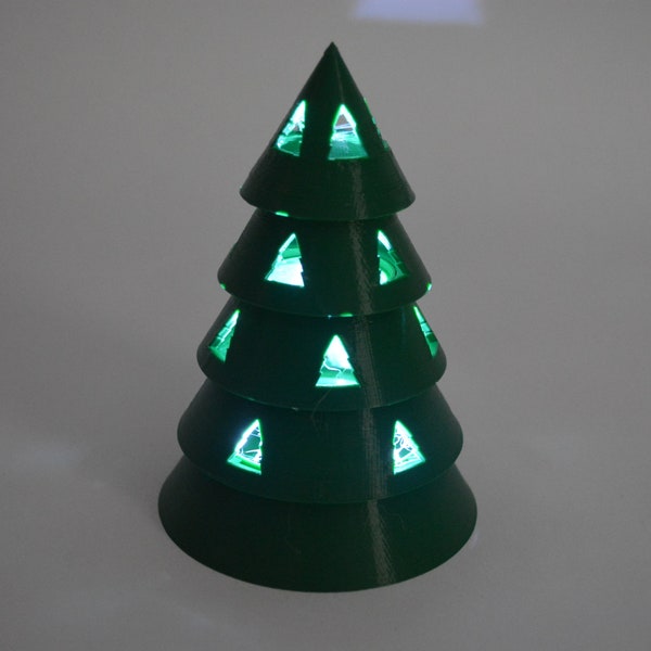 Light up 3d Printed Christmas Tree - Etsy