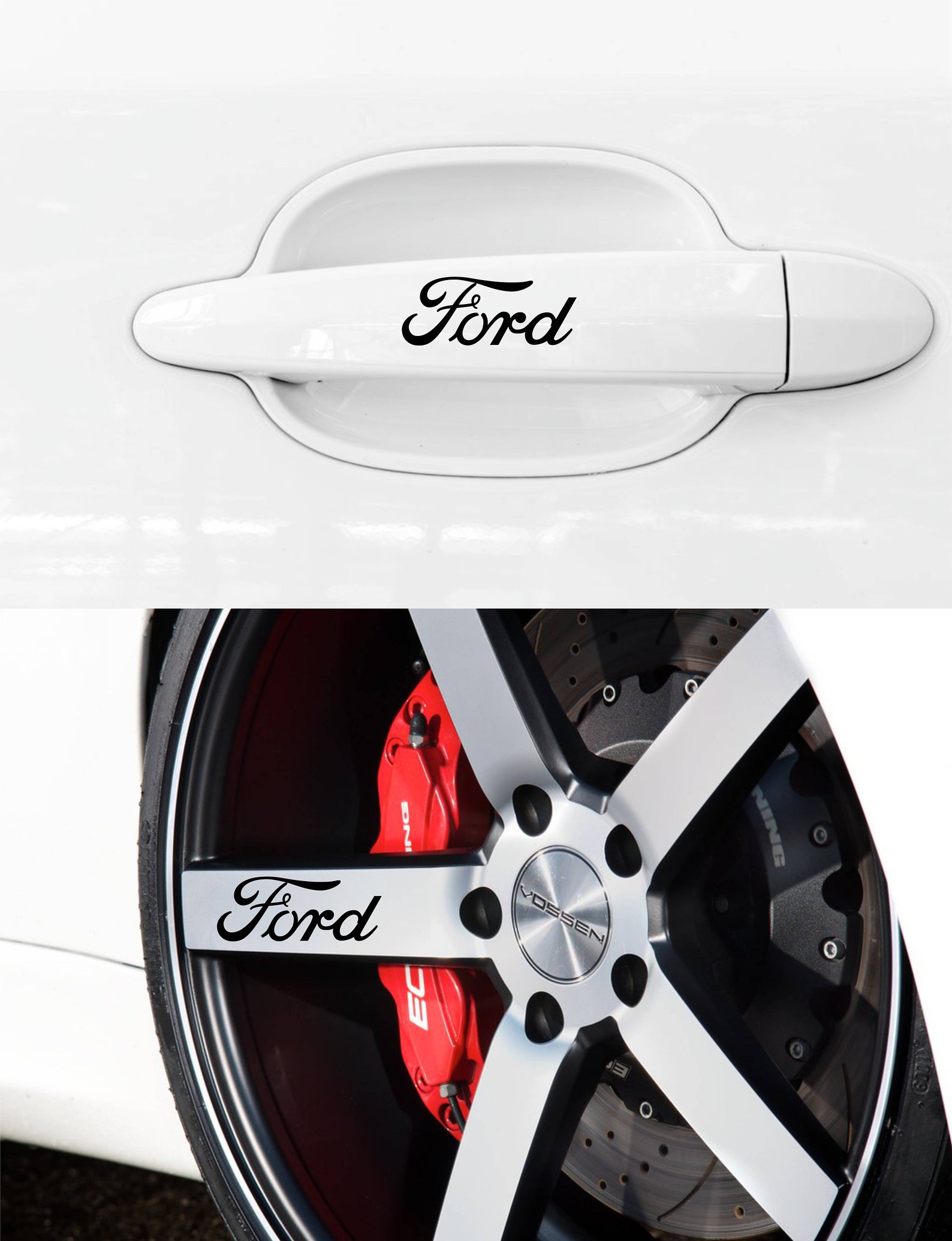 Ford Decals Stickers for Door Handles and Wheels Rims 8pcs Emblem Logo ...