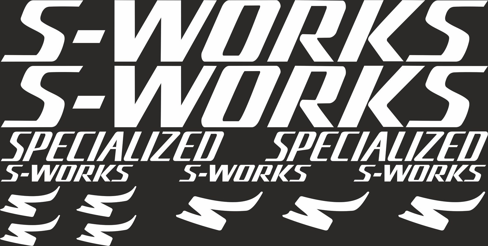 S-works Specialized Stickers Vinyl Decals Graphics Frame Bicycle Road ...