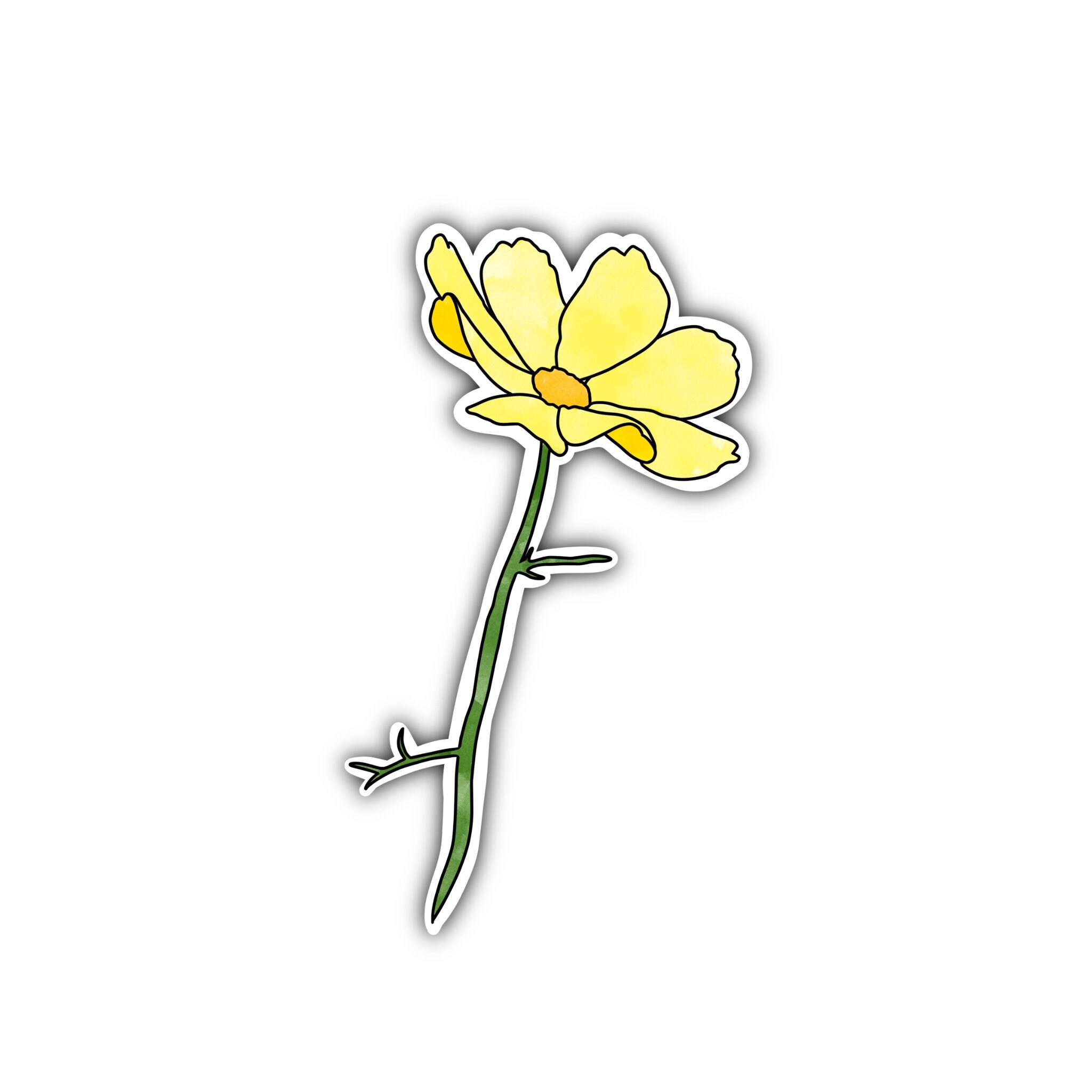 October Birth Flower Sticker Birth Flower Sticker Cosmo Sticker Floral ...
