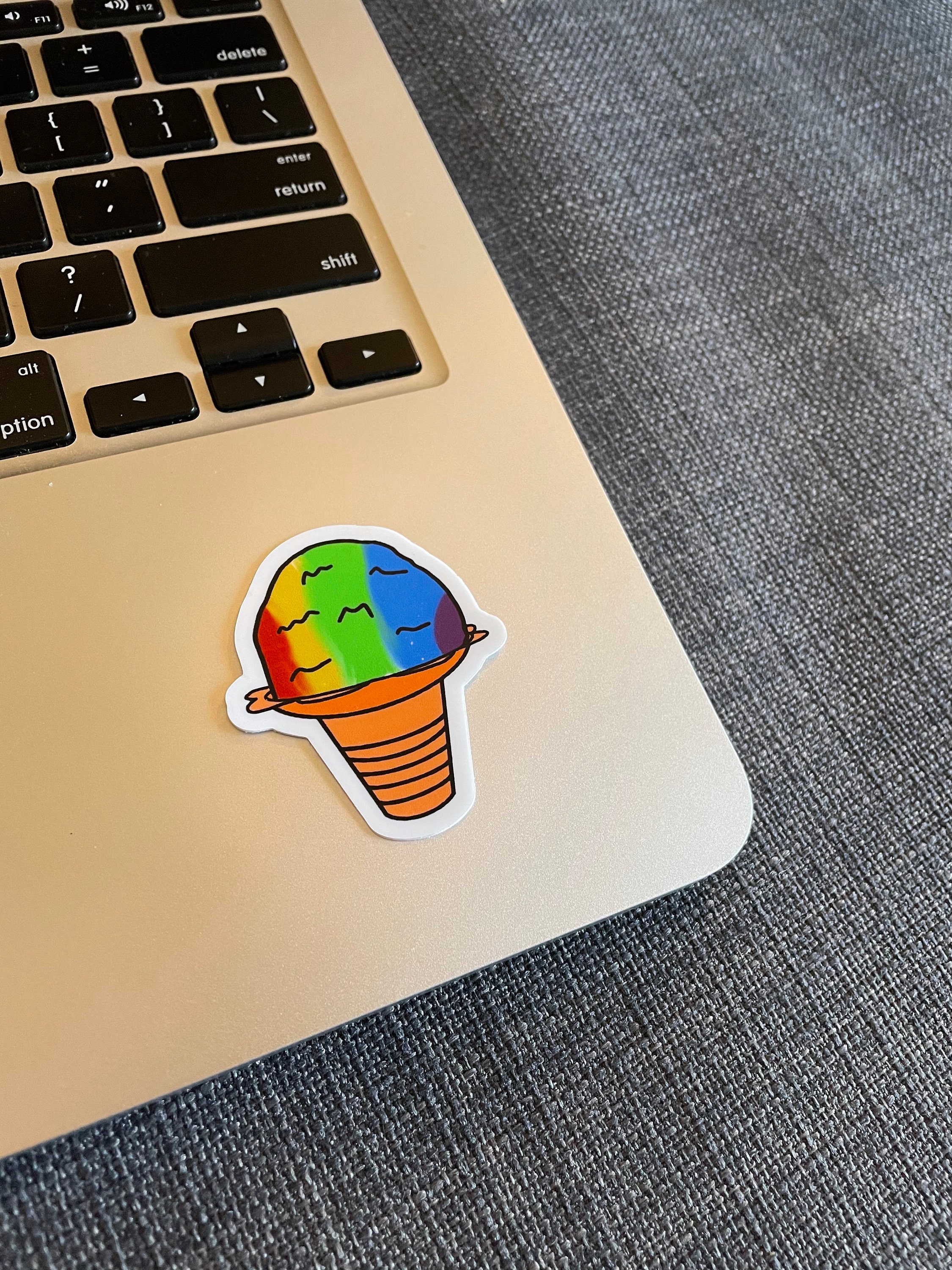 Hawaiian Rainbow Shave Ice Sticker Summer Ice Cream Sticker - Etsy