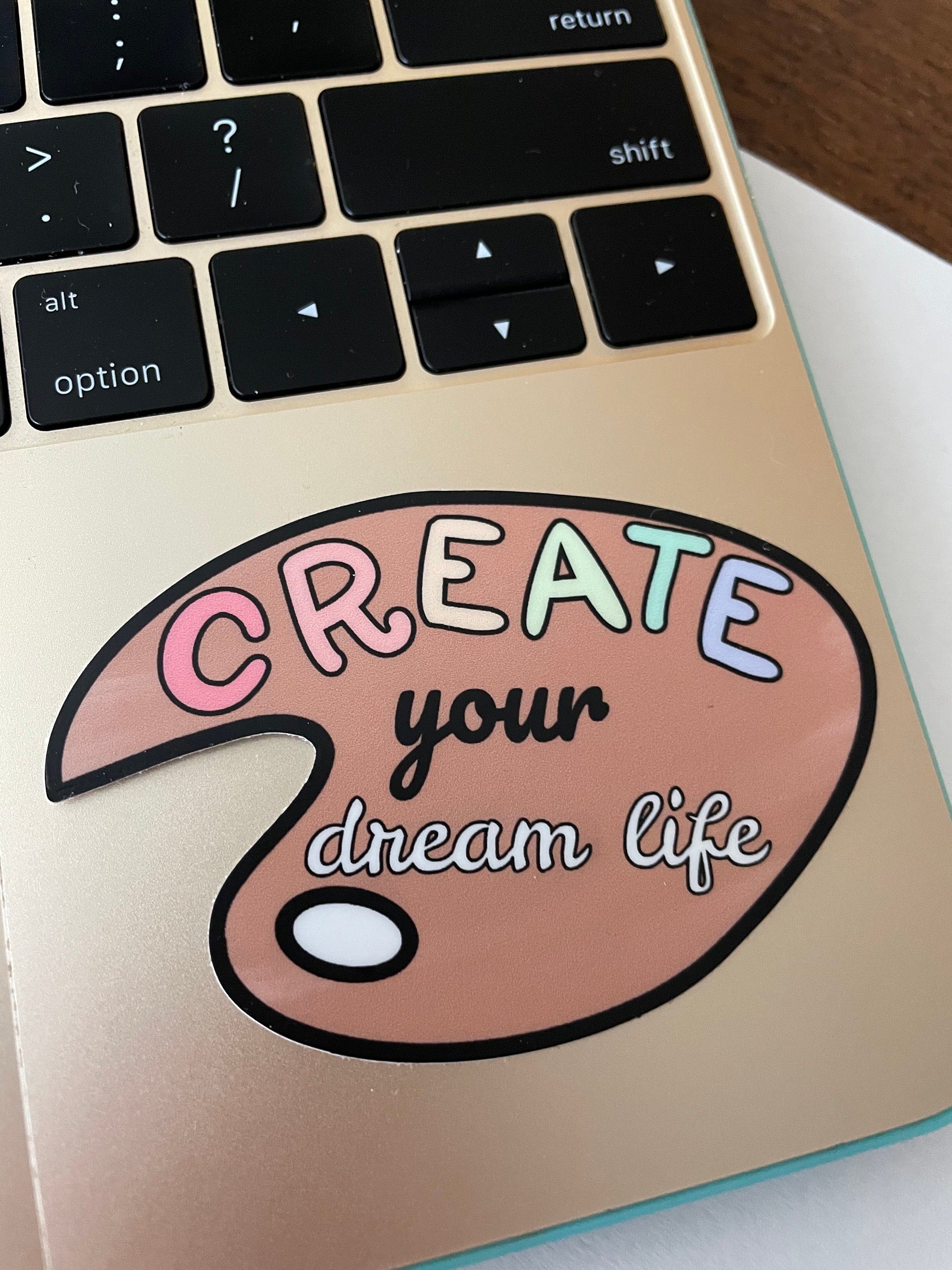 Create Your Dream Life Sticker Paint Palette Sticker Artist Sticker ...