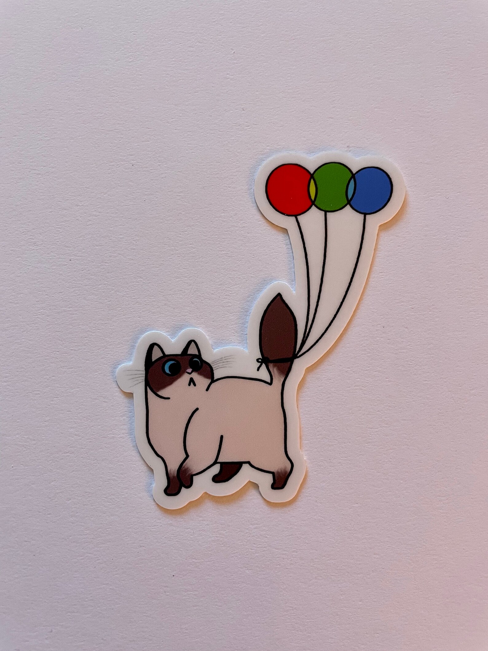 Cat With Balloons Sticker | Balloon Animal Sticker | Cat Sticker | Cute ...