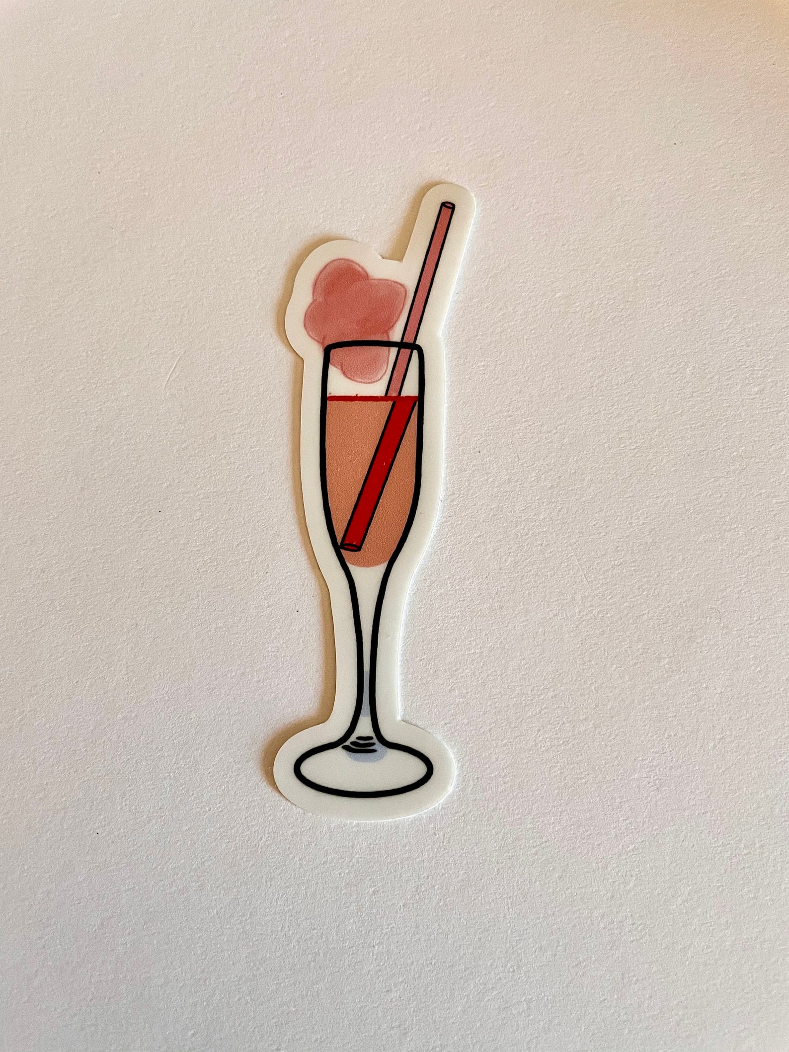 Pink Cotton Candy Champagne Sticker Pink Drink Cocktail - Etsy