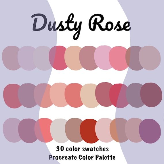Dusty Rose and Pink Procreate Color Palette Soft Neutral - Etsy