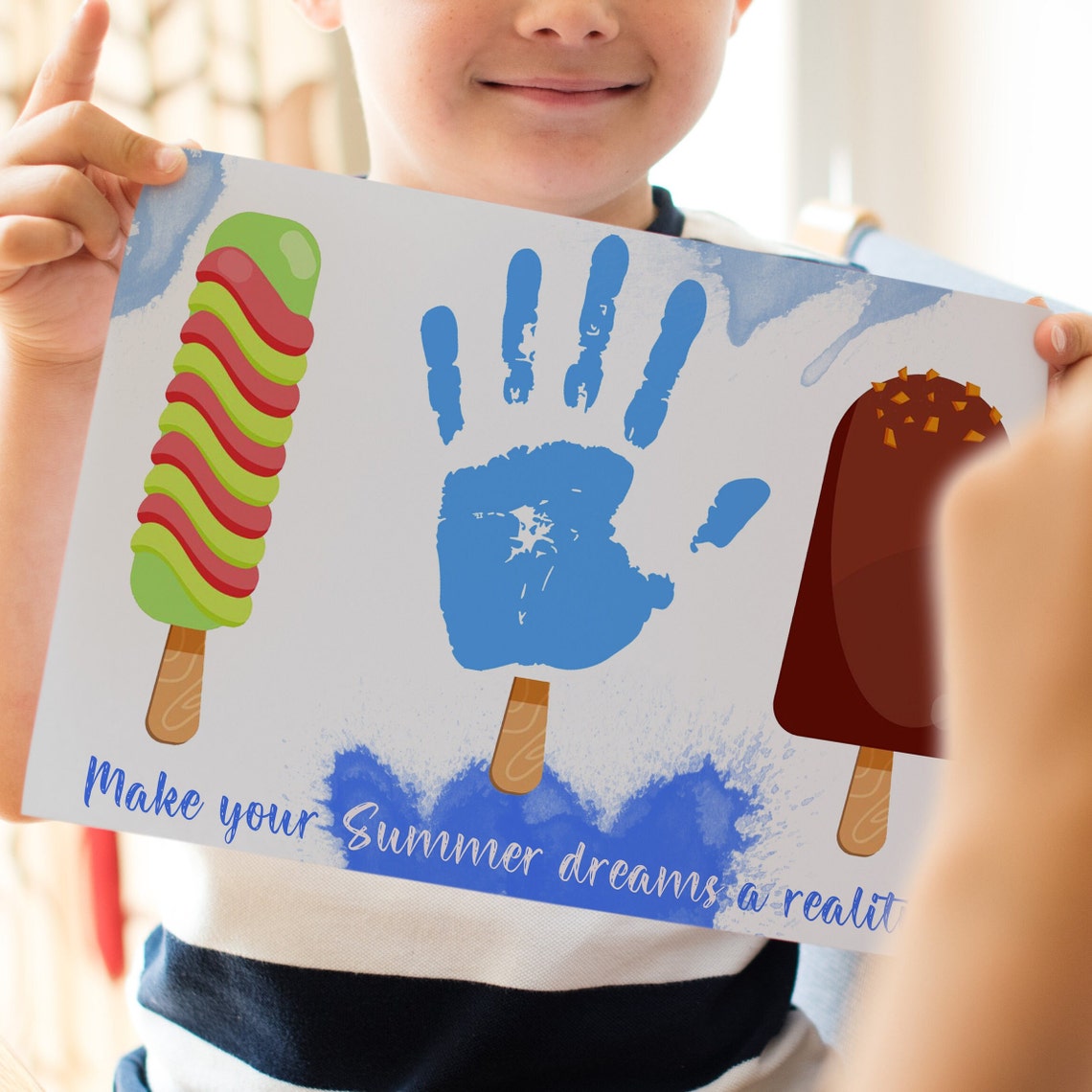 Summer Handprint Craft, Art for Kids, Homeschool Craft, Handprint ...