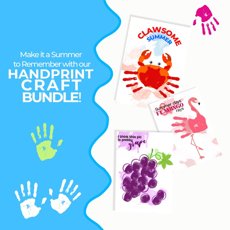 Summer Handprint Craft Art for Kids Homeschool Craft - Etsy