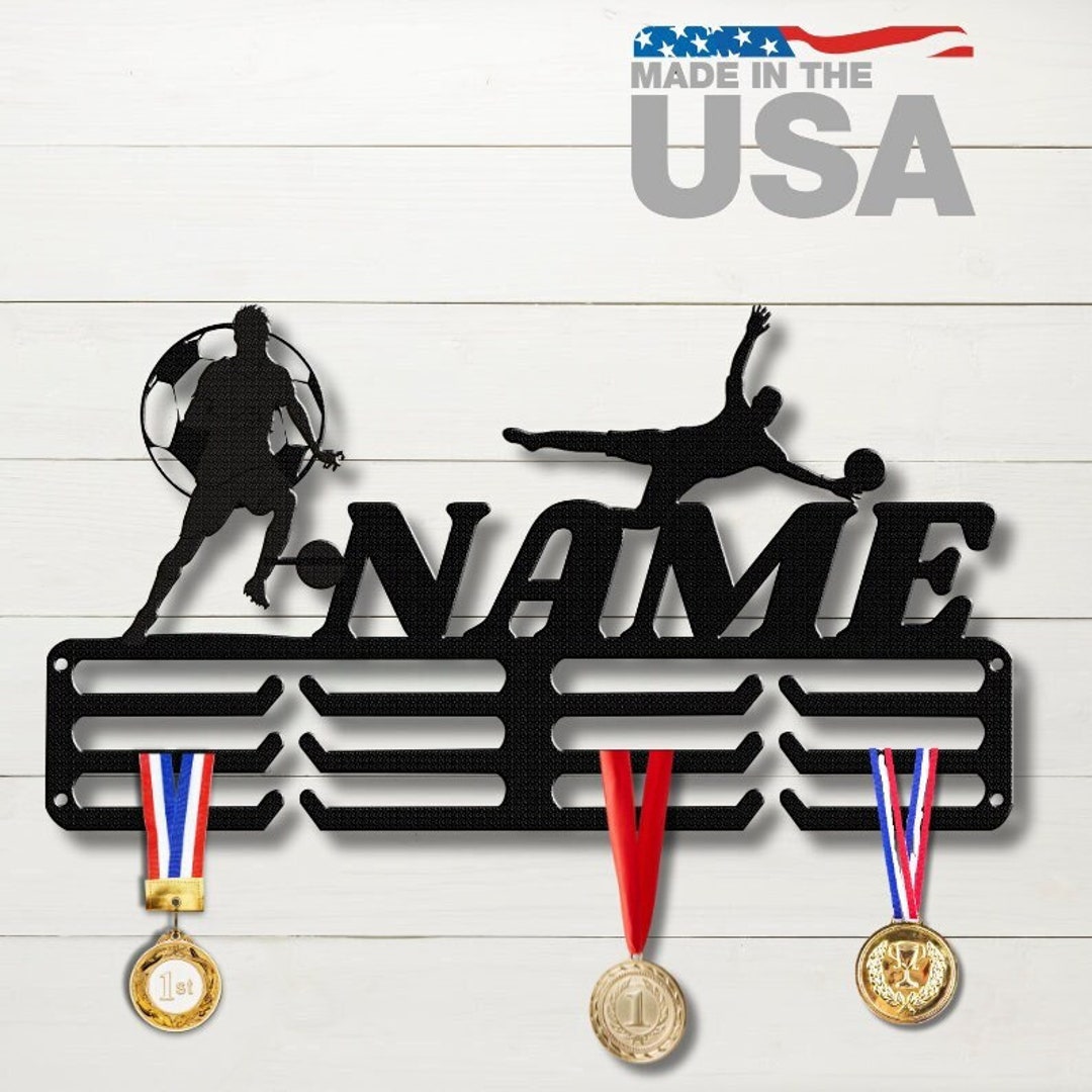 Custom Soccer Medal Holder Soccer Medal Hanger With Name, Football ...