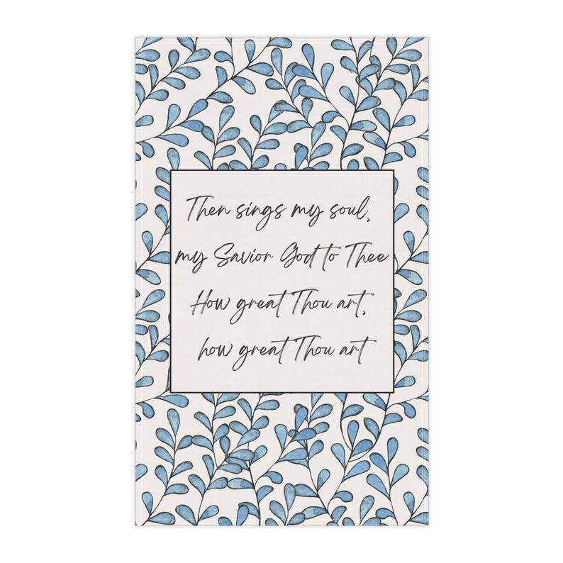 How Great Thou Art Hymn Tea Towel, Religious Kitchen Decor, Christian ...