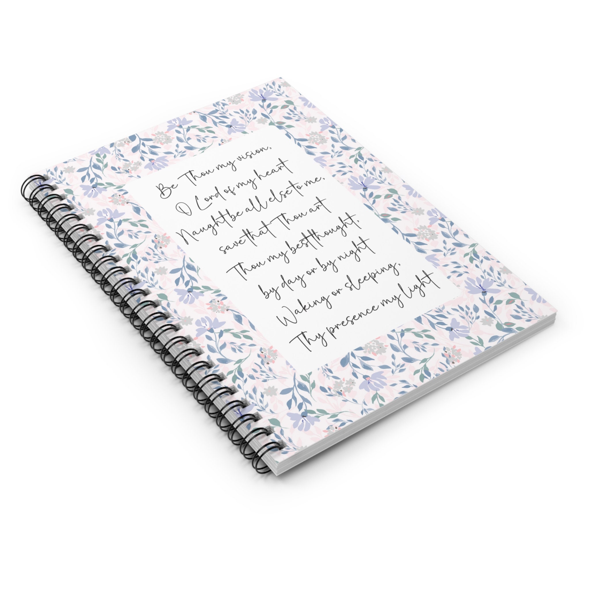 Be Thou My Vision Hymn Spiral Notebook, Floral Notebook for Women ...