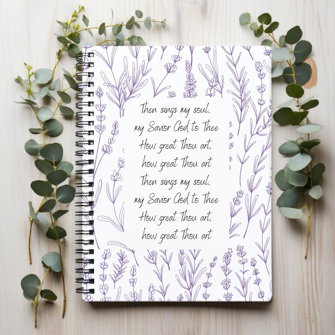 How Great Thou Art Spiral Notebook, Christian Notebook, 8x6 Notebook ...