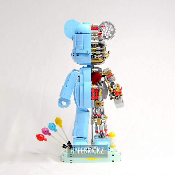 Hypebeast Bear Robot Brickz/block/building 3D Puzzle Kit With LED Strip