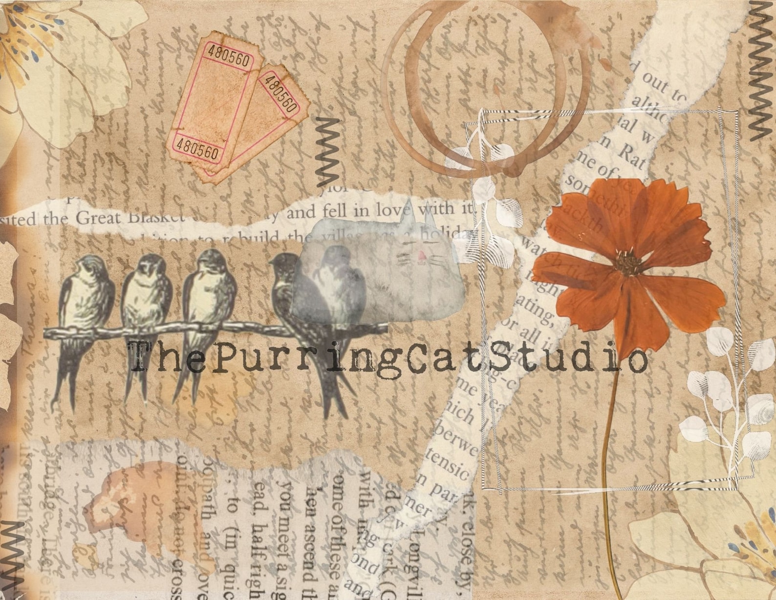 Old Paper Collage (for Junk Journals and Art Journaling) - Etsy
