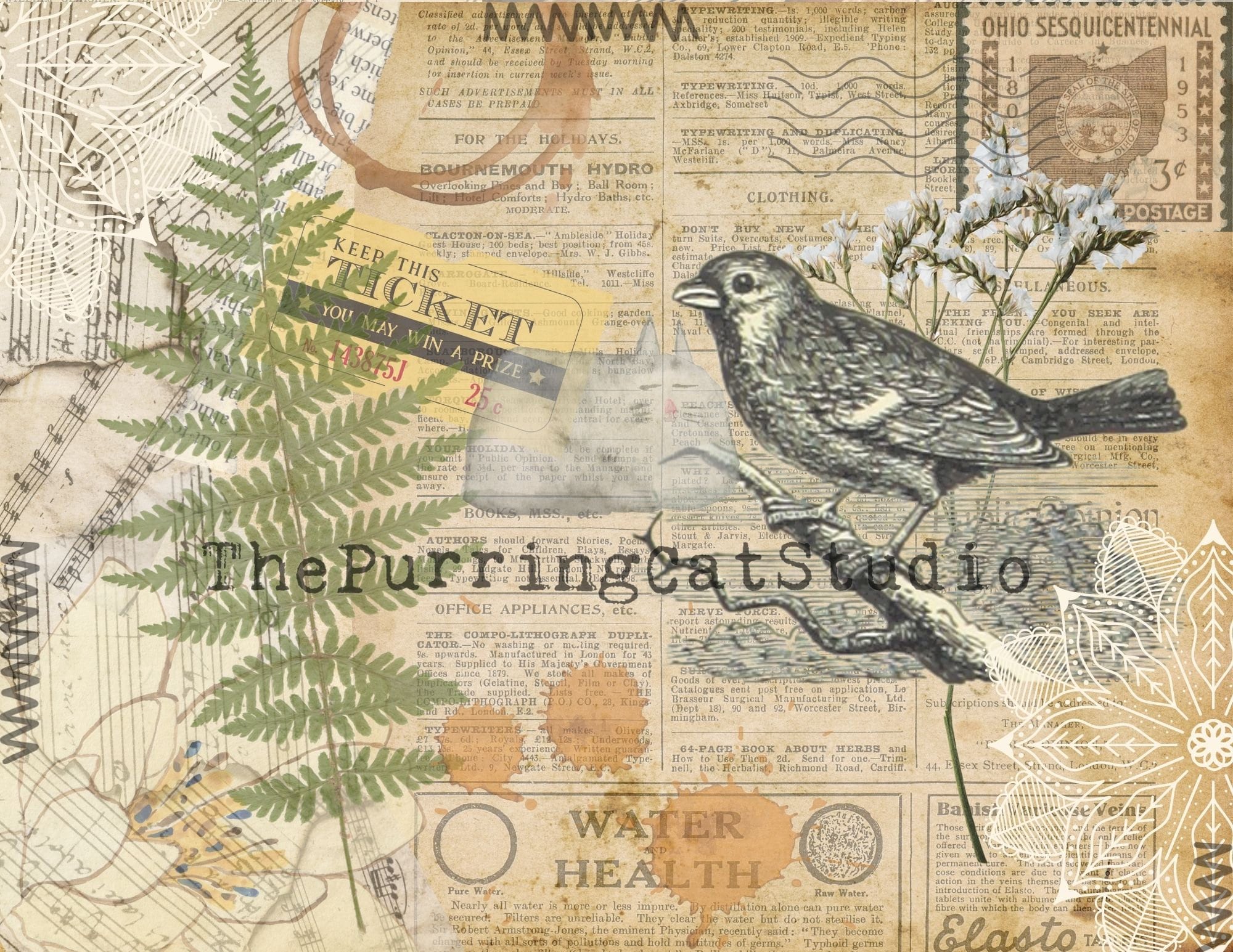 Old Paper Collage (for Junk Journals and Art Journaling) - Etsy