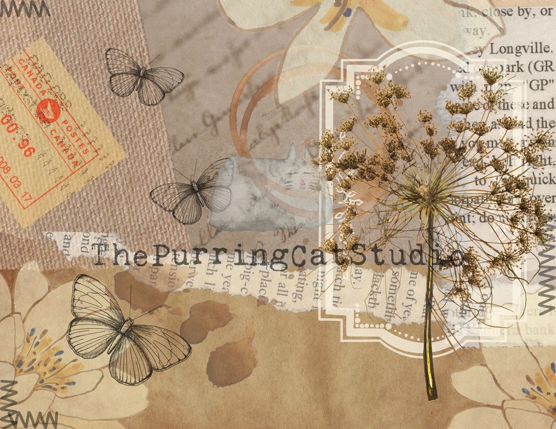 Old Paper Collage (for Junk Journals and Art Journaling) - Etsy
