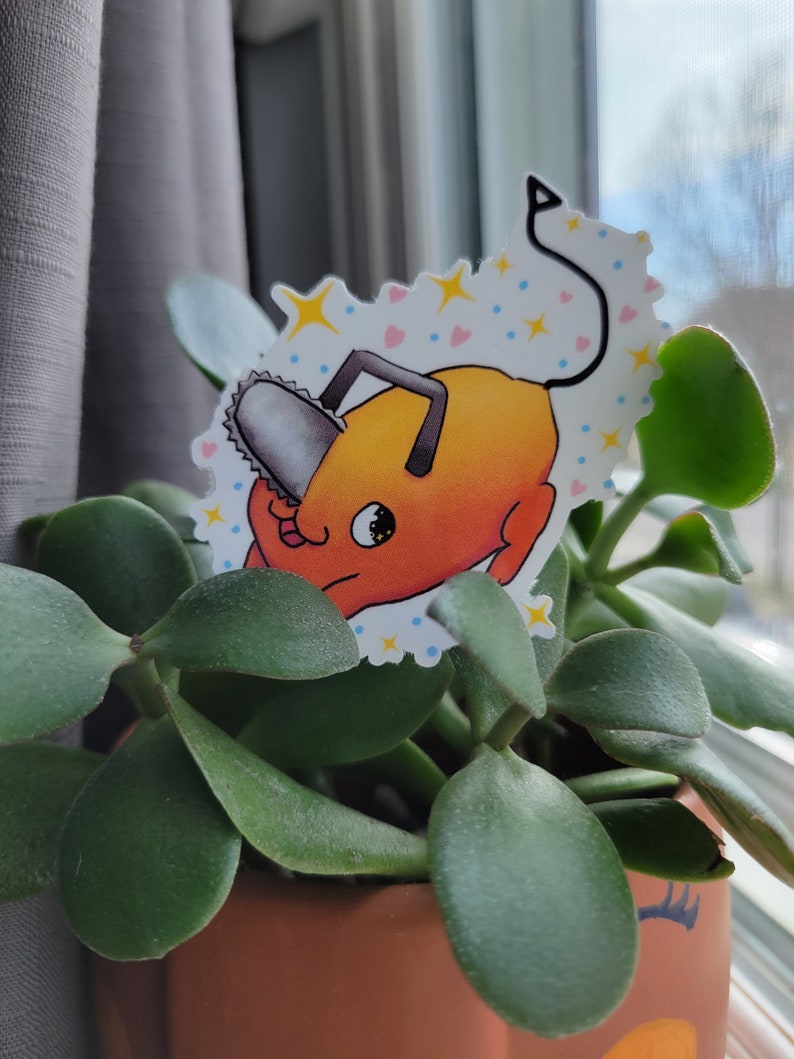 Chainsaw Dog Anime Sticker - Etsy