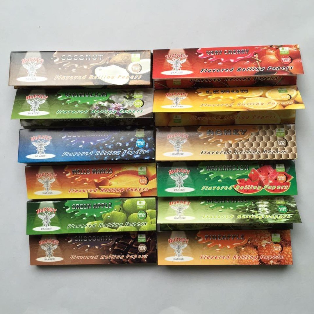 10 X Hornet Flavoured Kingsize Rolling Papers Fruity and Full of ...