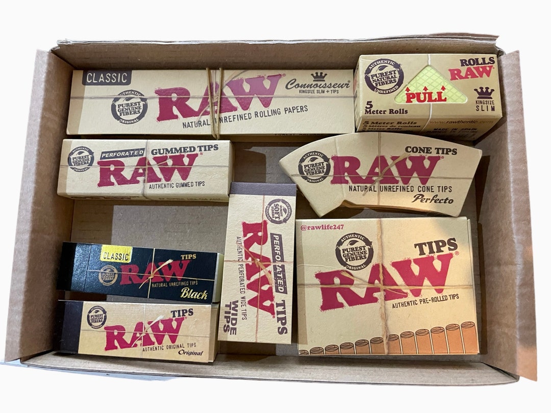 Raw Papers and Tips & Roll Gift Box Raw Kingsize Papers and Roach Cards ...