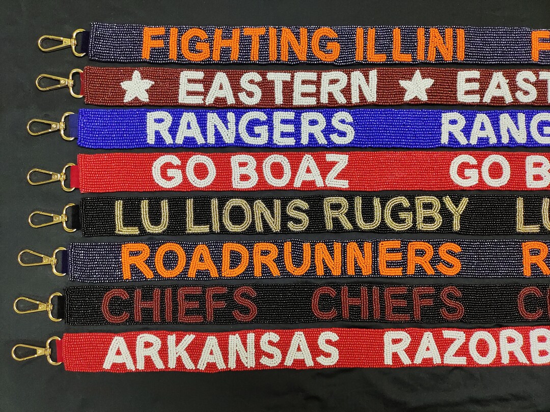 Beaded Purse Strap/ Game Day Beaded Straps/georgia Beaded - Etsy