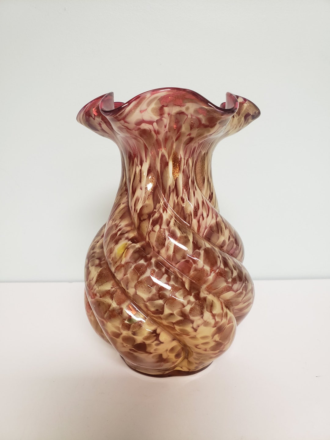 Legras Style Spatter Glass Vase - Etsy