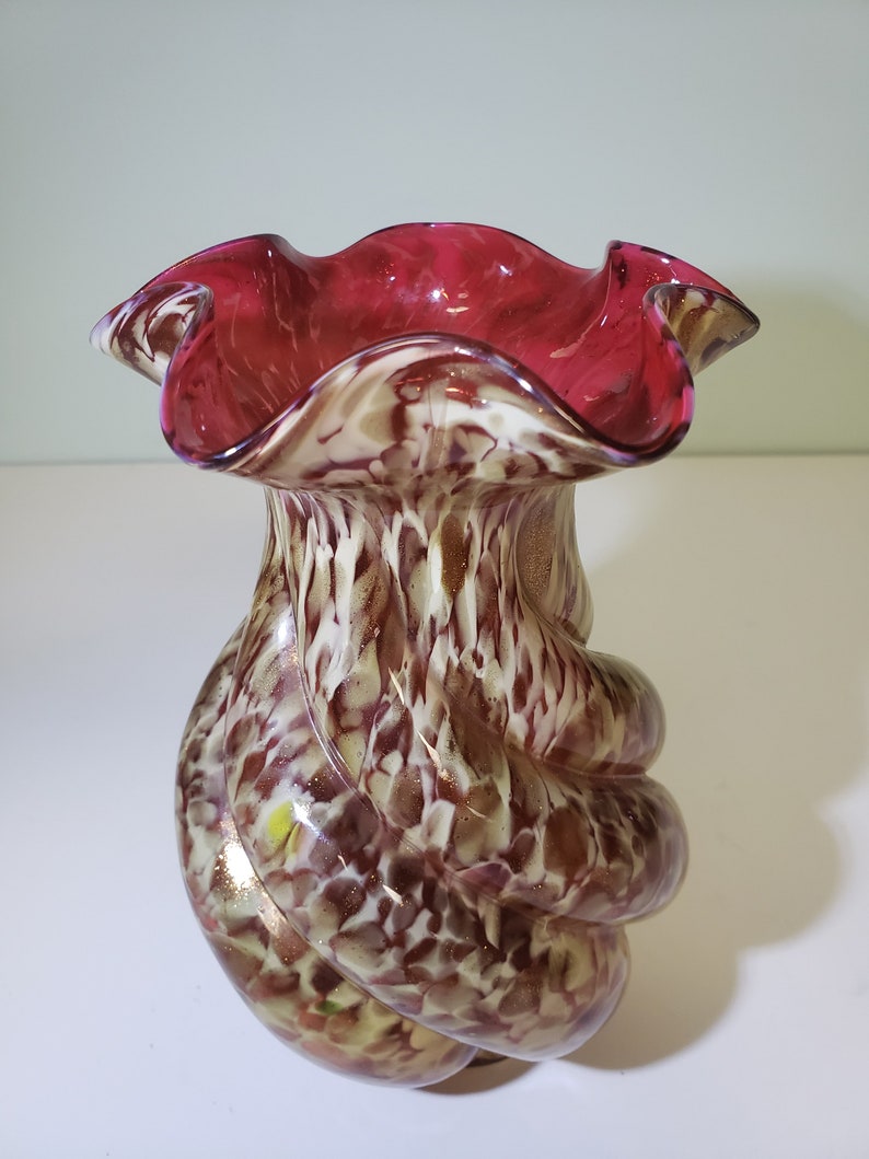 Legras Style Spatter Glass Vase - Etsy