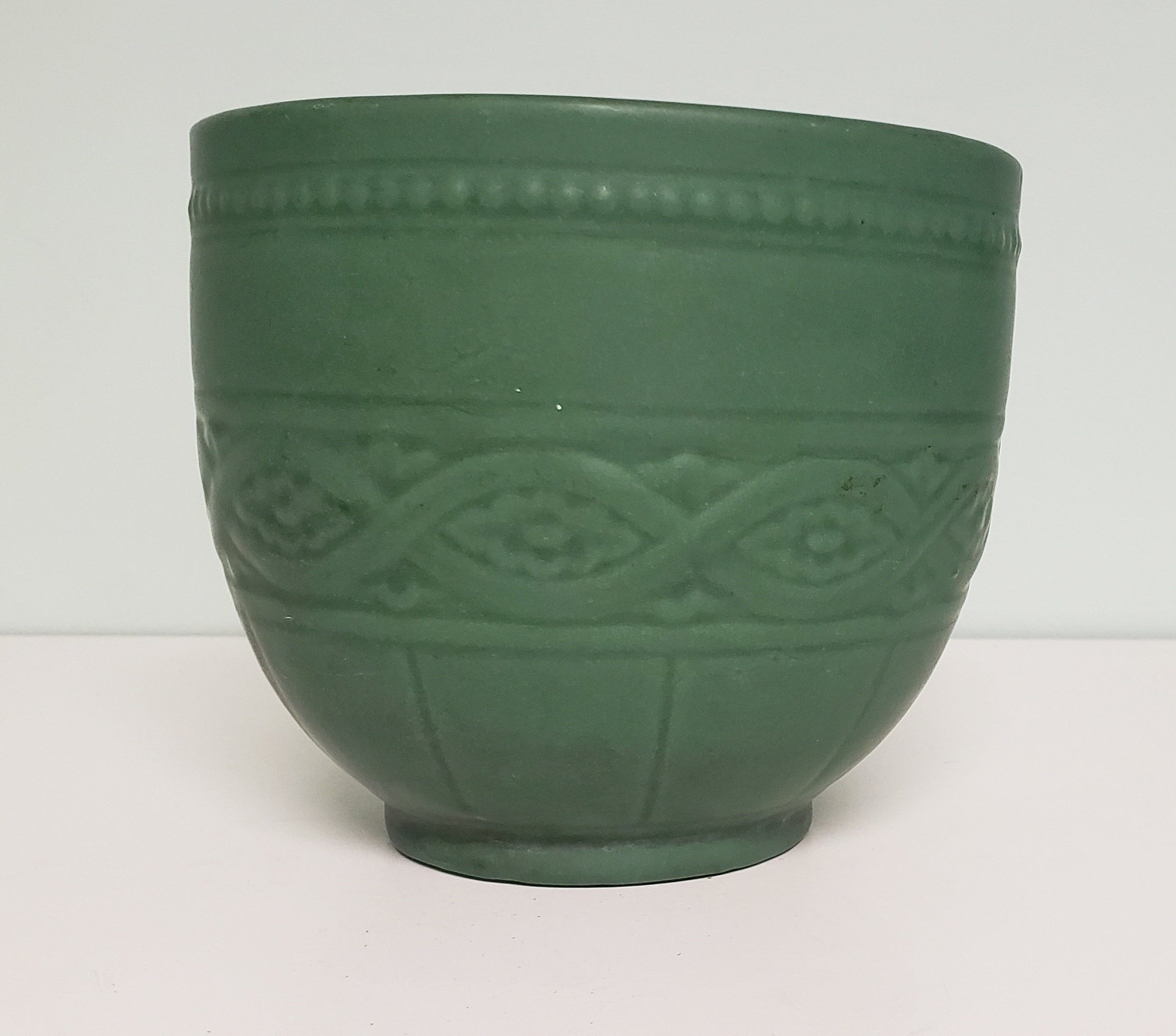 Arts & Crafts Matte Green Planter Bowl Vase - Etsy