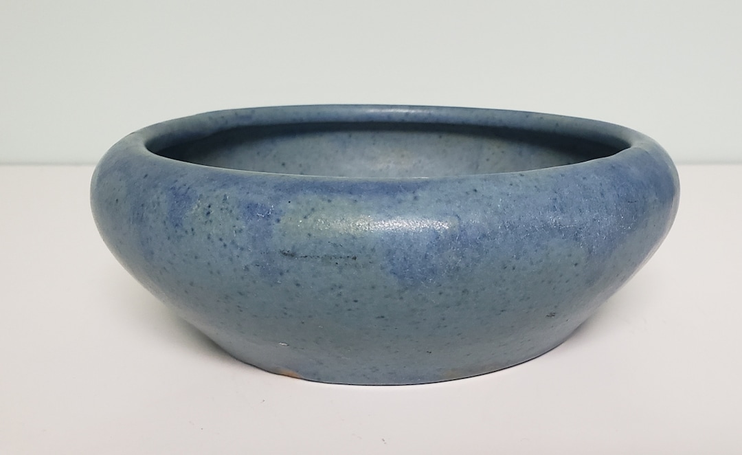 Zanesville Blue Flower Bowl - Etsy