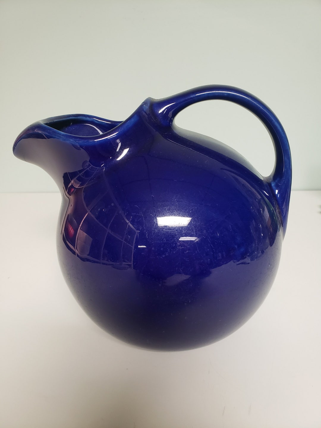 Hall Cobalt Blue Ball Jug Pitcher - Etsy