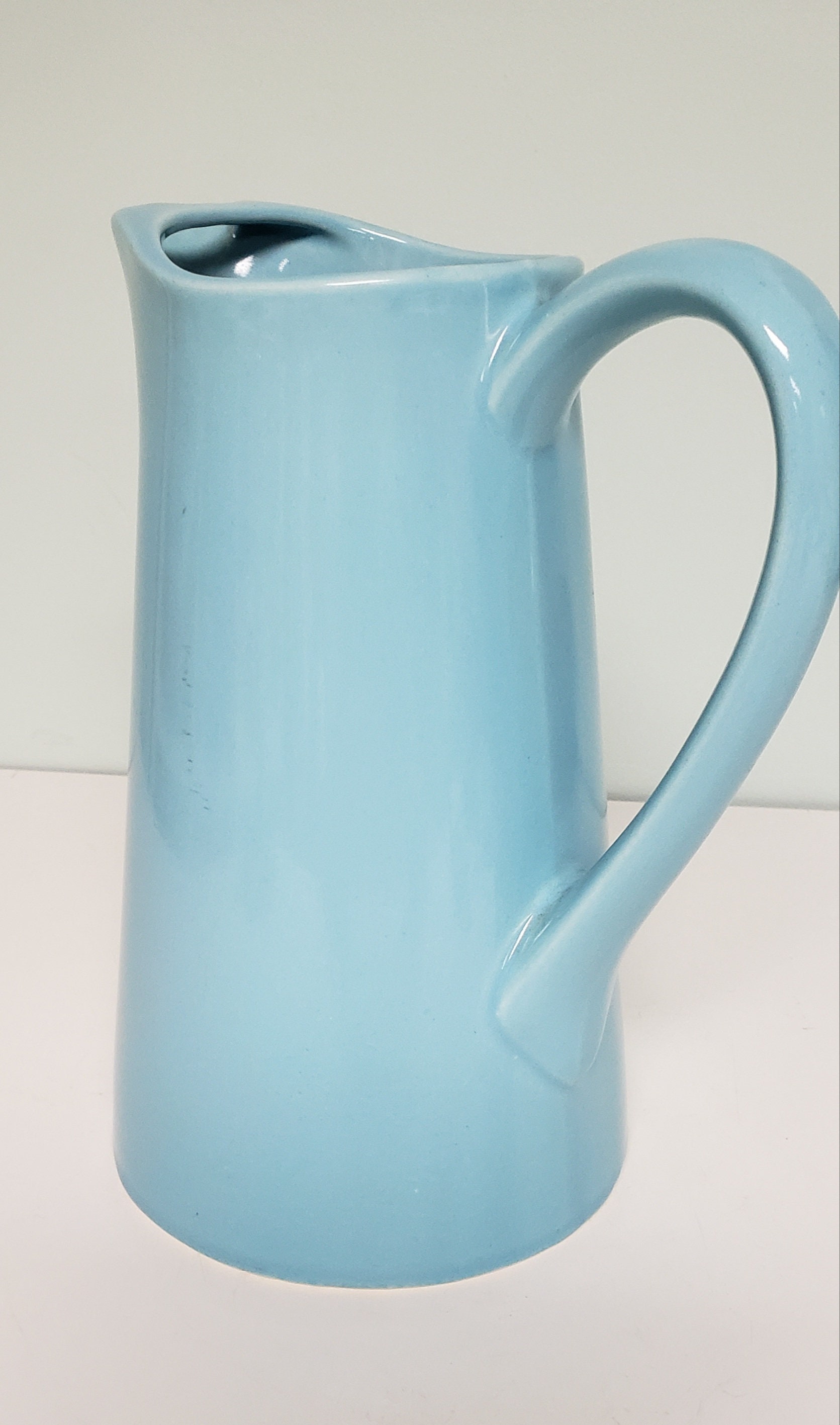 Blue Pottery Pitcher Cameron Clay Products - Etsy